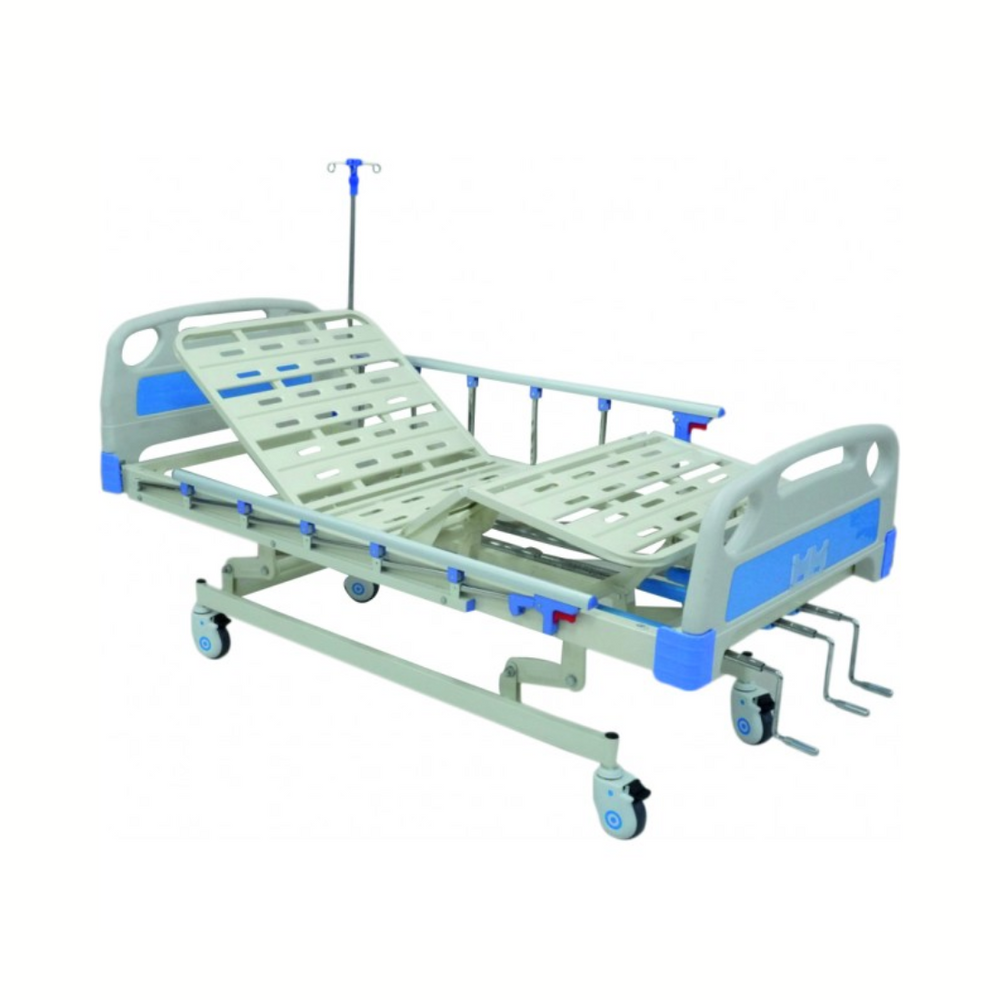 3 Function Fowler Cot for Home/Hospital - Manual Cot | Backrest Elevat
